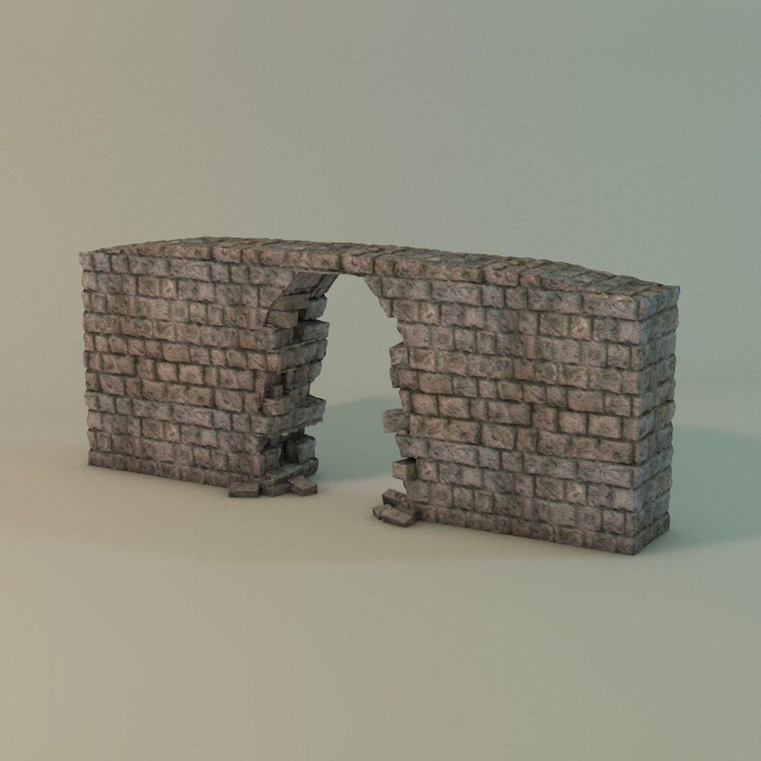 Broken Wall 3d Model