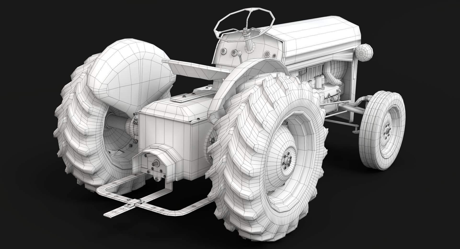 Red Tractor 3D Model - TurboSquid 1243289