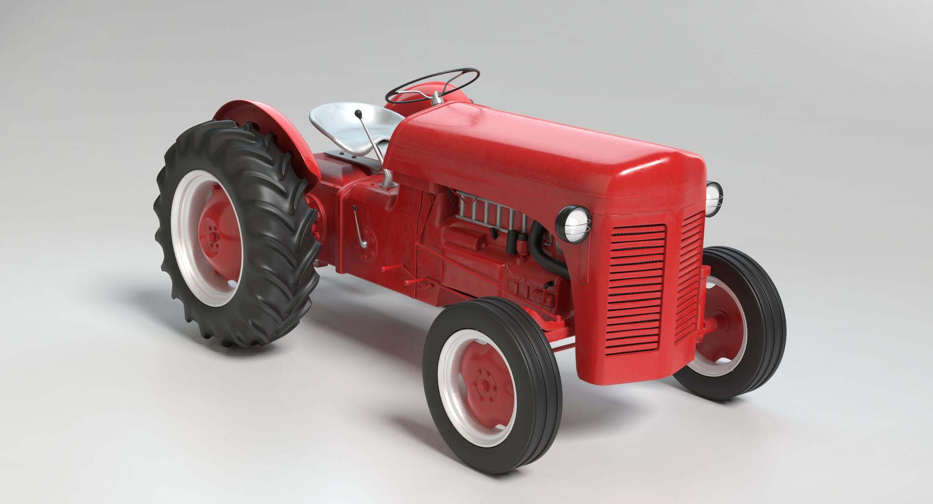 Red Tractor 3D Model - TurboSquid 1243289