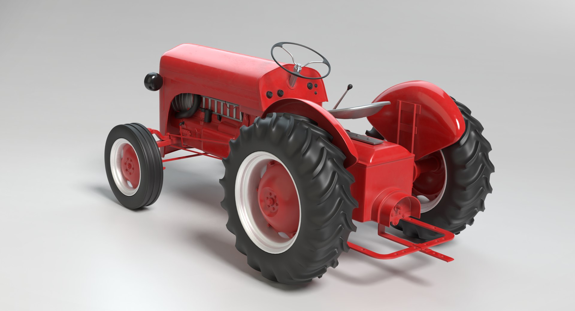 Red Tractor 3D Model - TurboSquid 1243289
