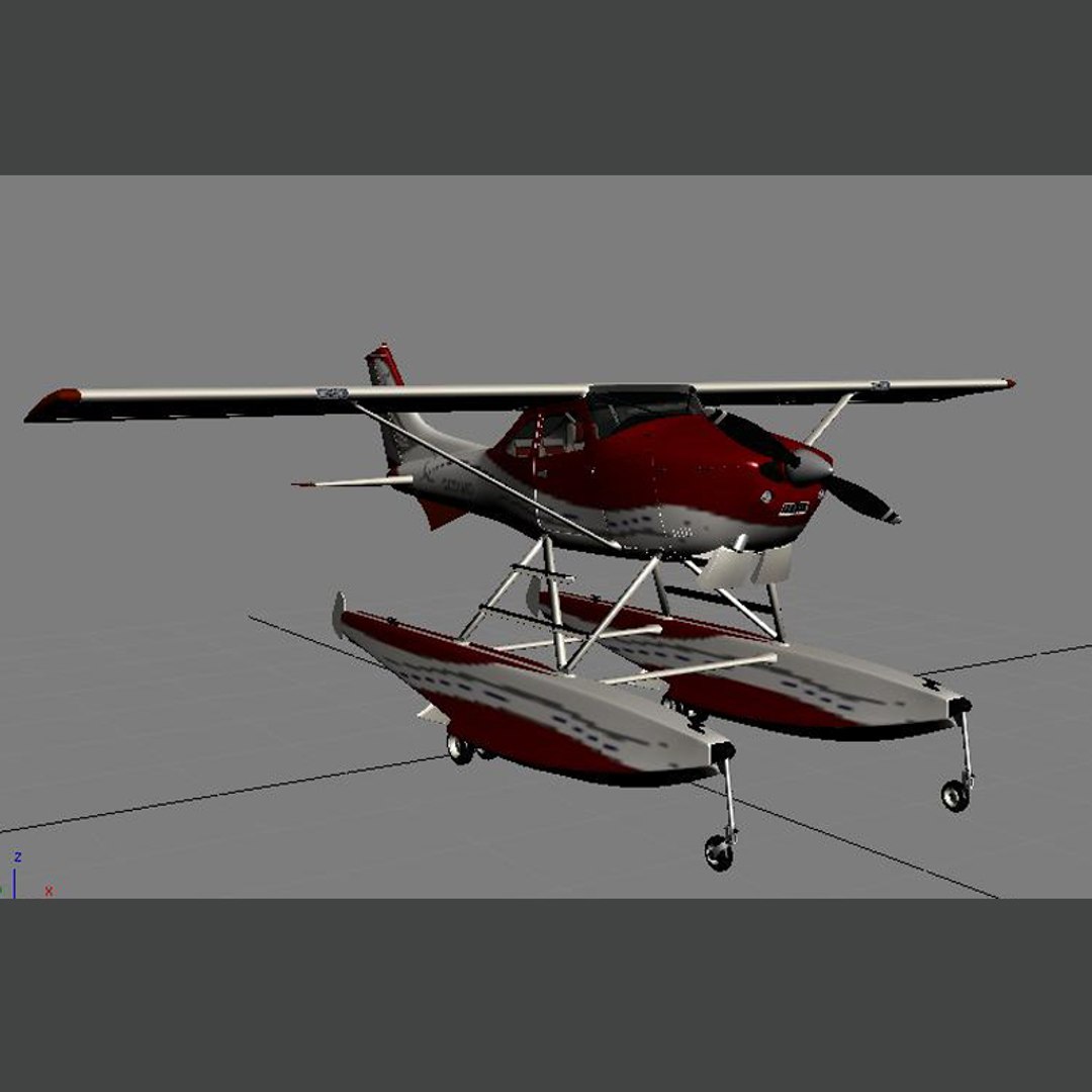 Seaplane Sea 3d Model