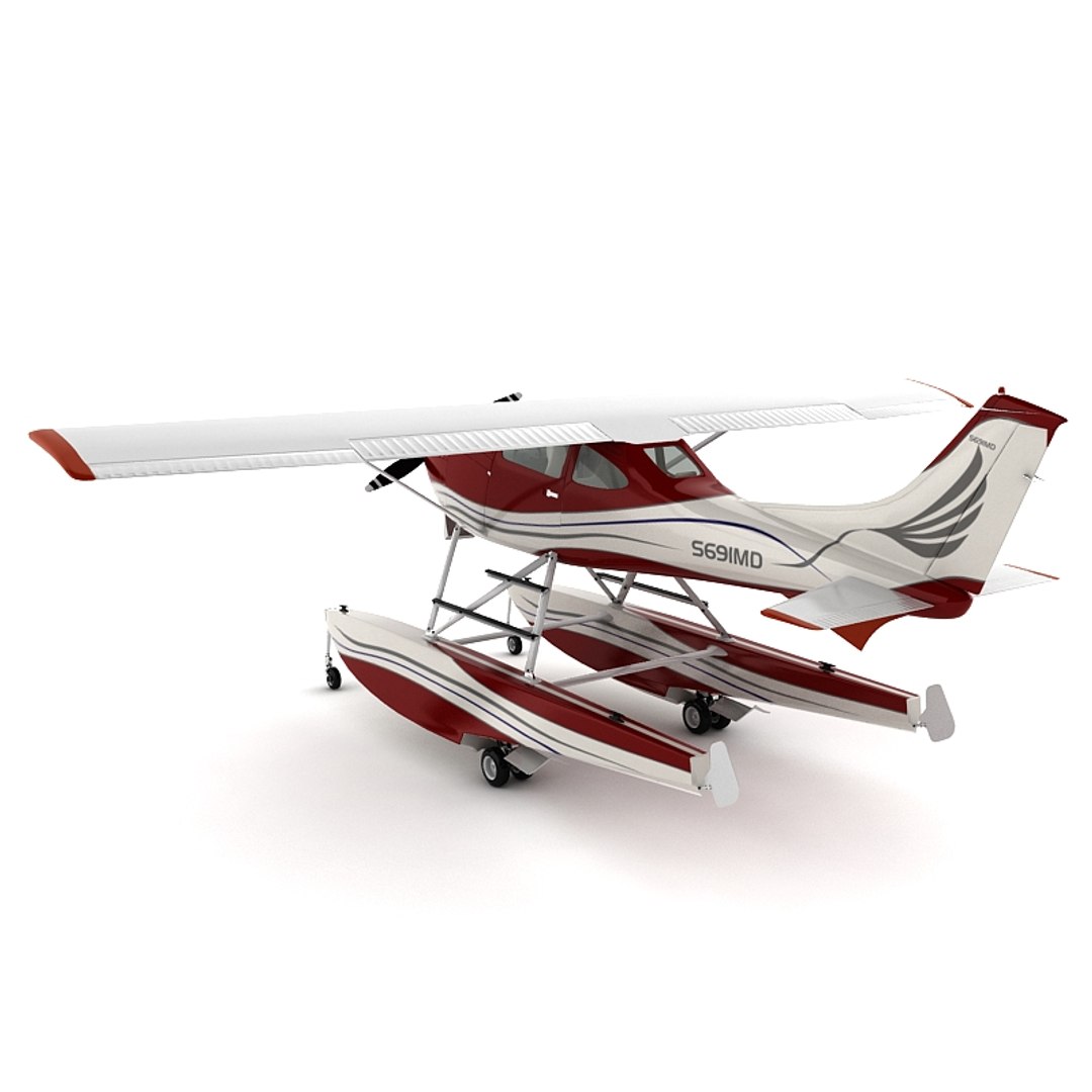 Seaplane Sea 3d Model