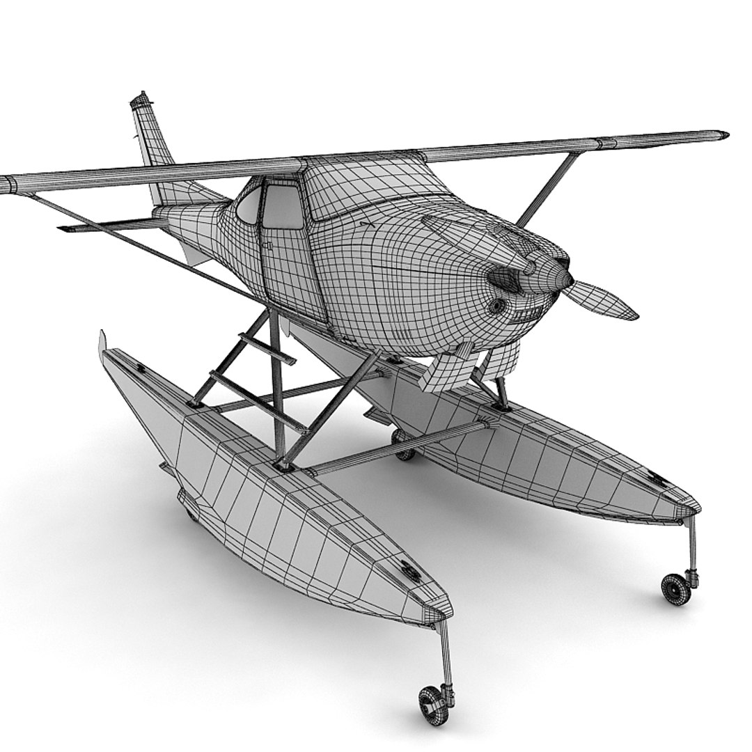 Seaplane Sea 3d Model