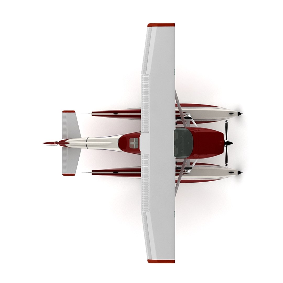 Seaplane Sea 3d Model