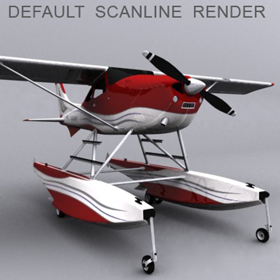 Seaplane Sea 3d Model
