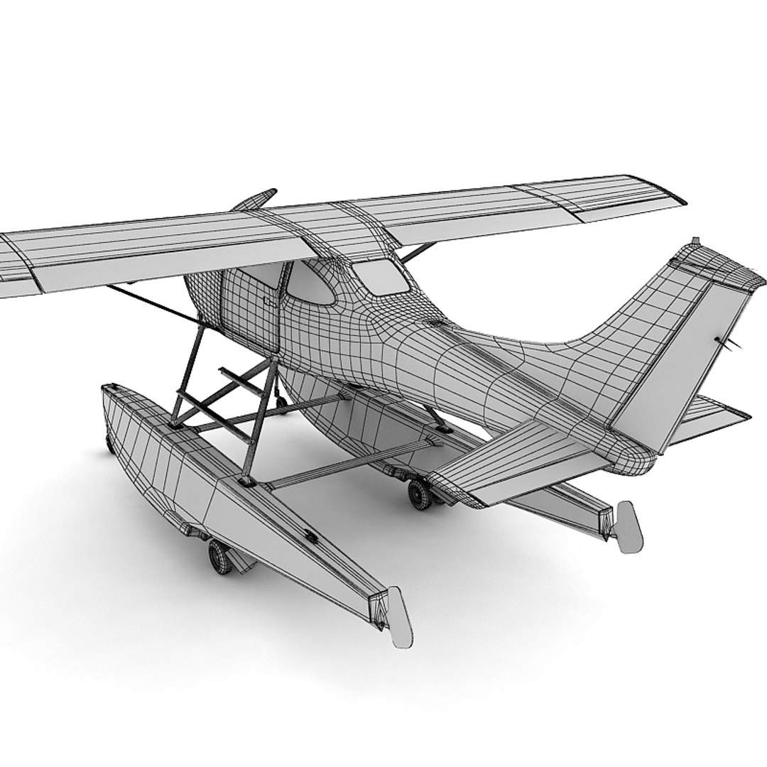 Seaplane Sea 3d Model