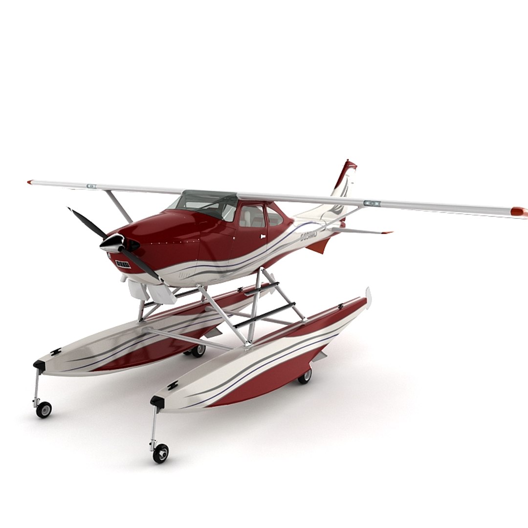 Seaplane Sea 3d Model
