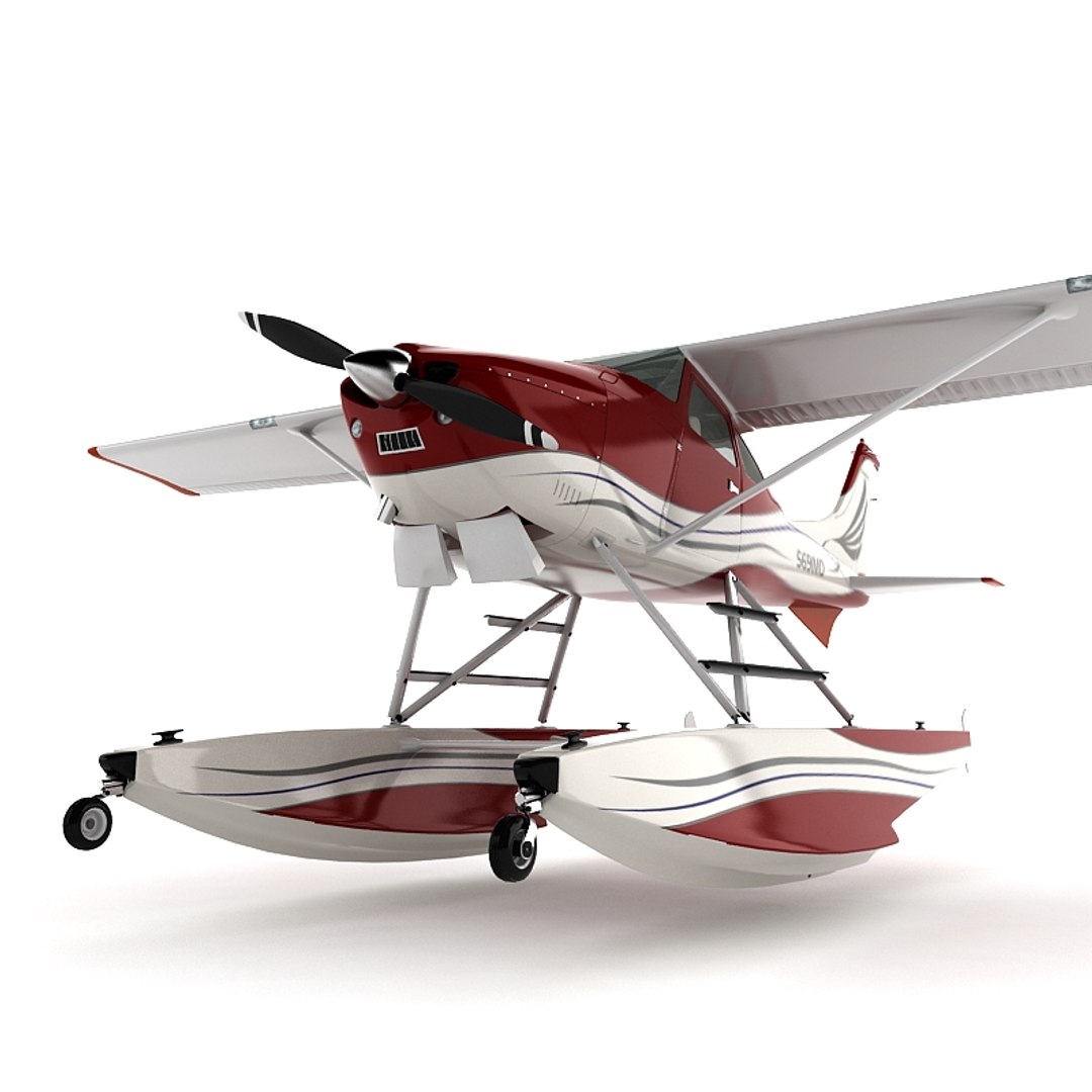 Seaplane Sea 3d Model