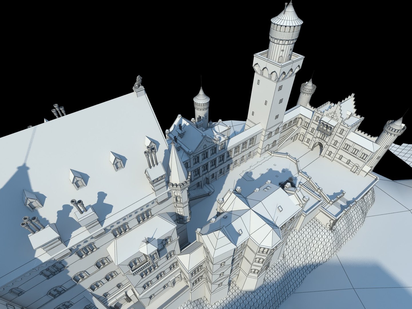 German Neuschwanstein 3d Max