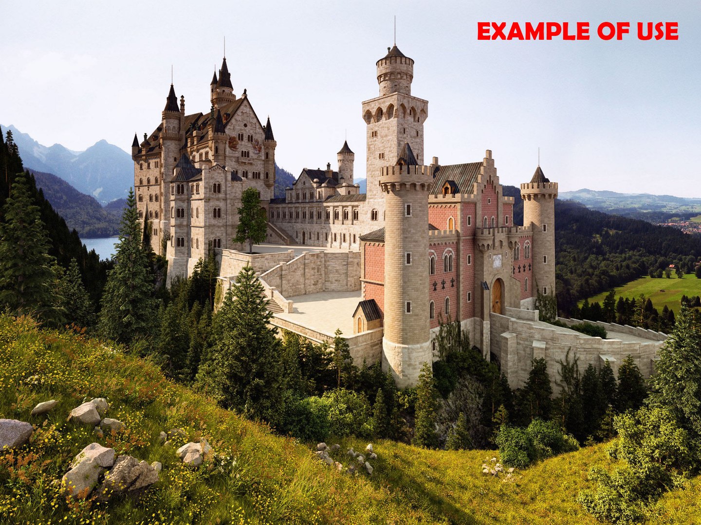 German Neuschwanstein 3d Max
