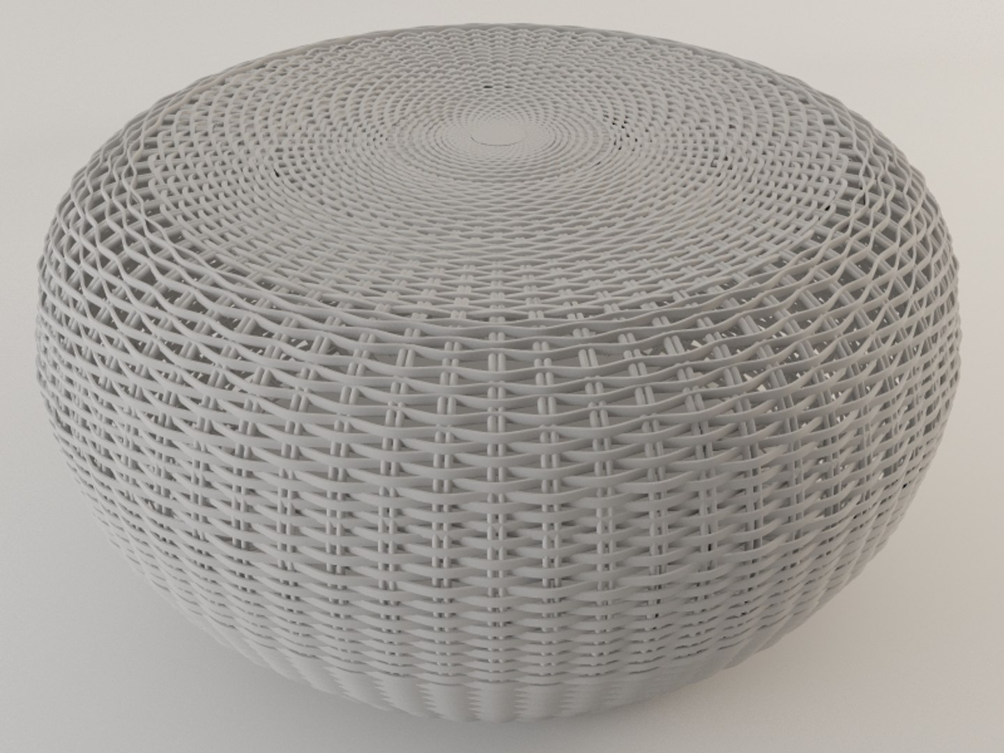 3d Model Rattan Pouf