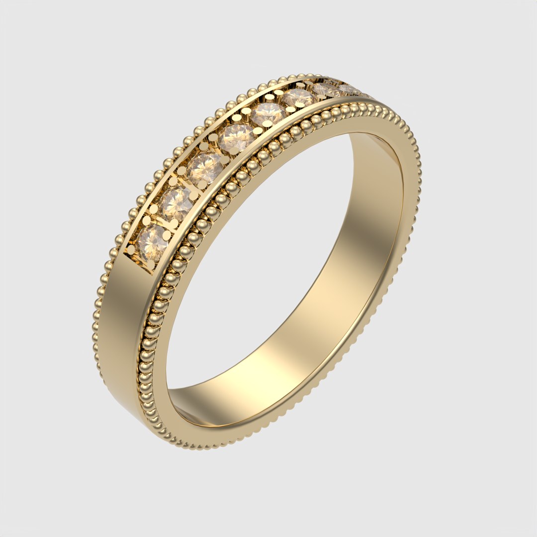 Grisant Gem Wedding Band JDBCo Model - TurboSquid 2350020