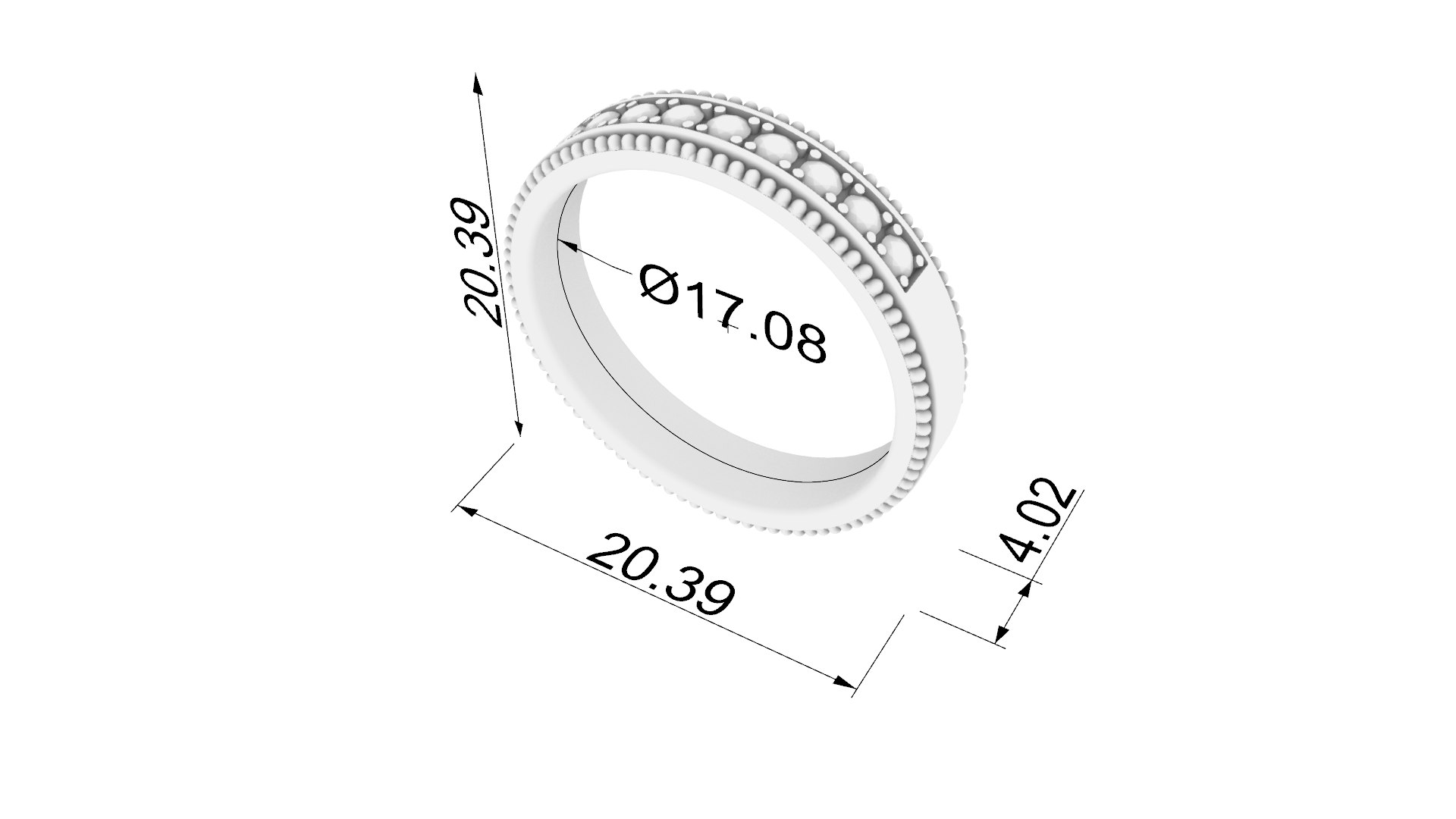 Grisant Gem Wedding Band JDBCo Model - TurboSquid 2350020