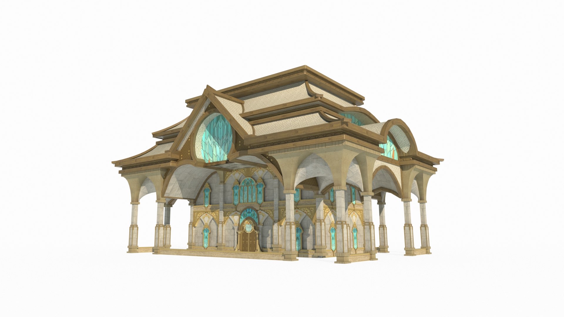 3D Magic Style Building Hall - TurboSquid 2096119