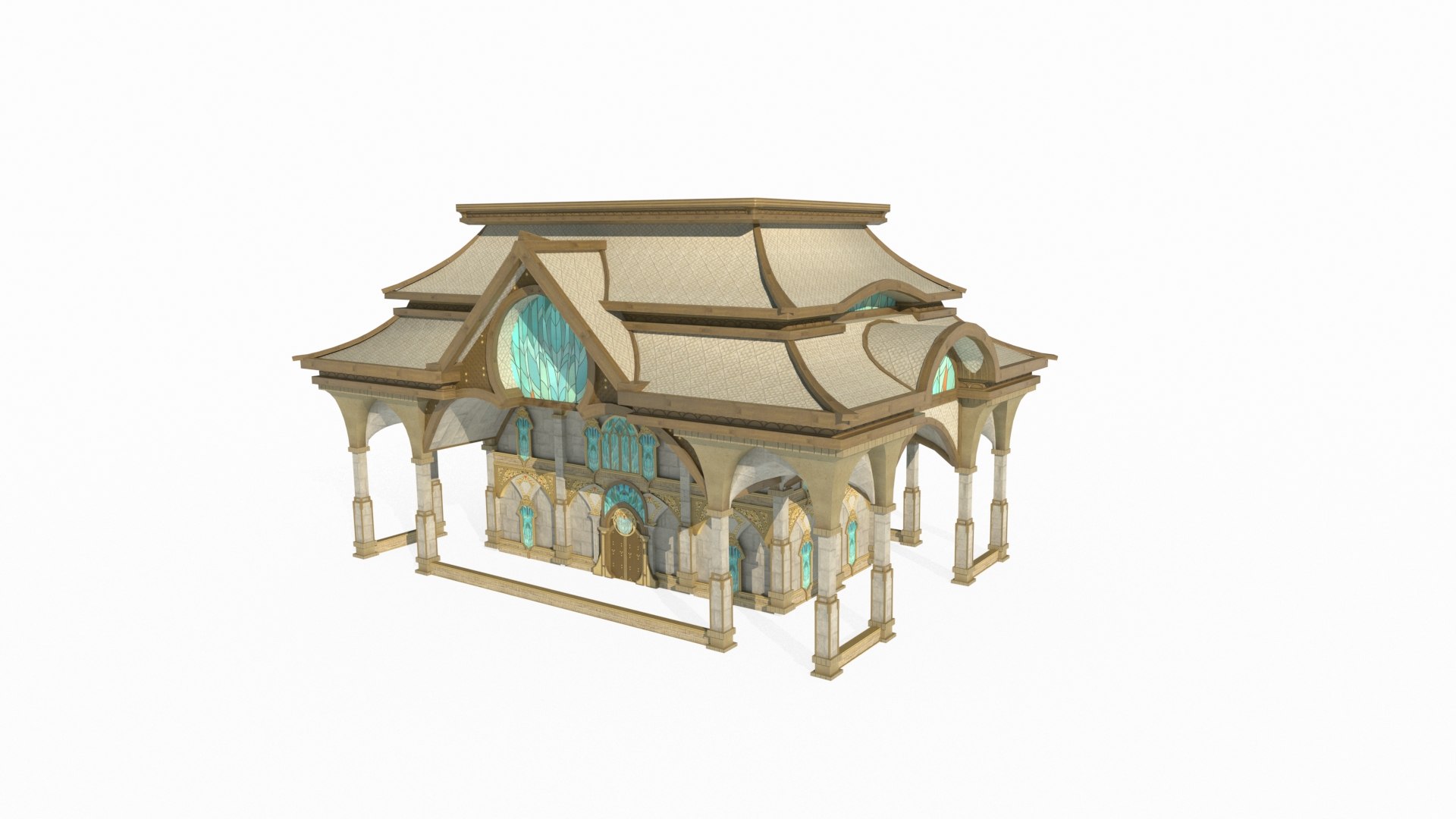 3D Magic Style Building Hall - TurboSquid 2096119