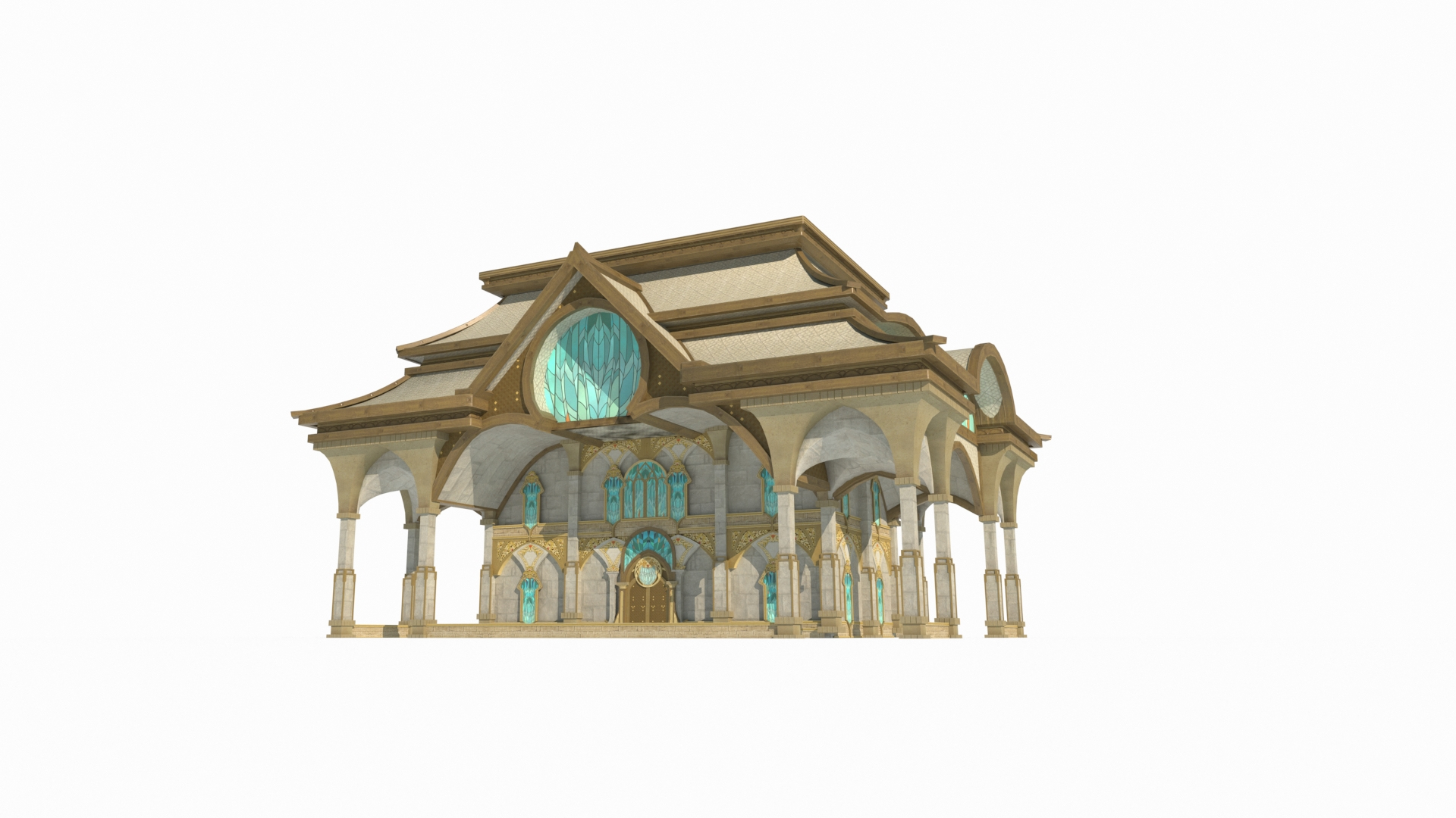 3D Magic Style Building Hall - TurboSquid 2096119