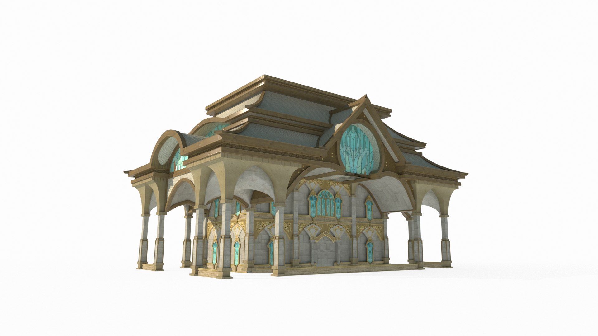 3D Magic Style Building Hall - TurboSquid 2096119