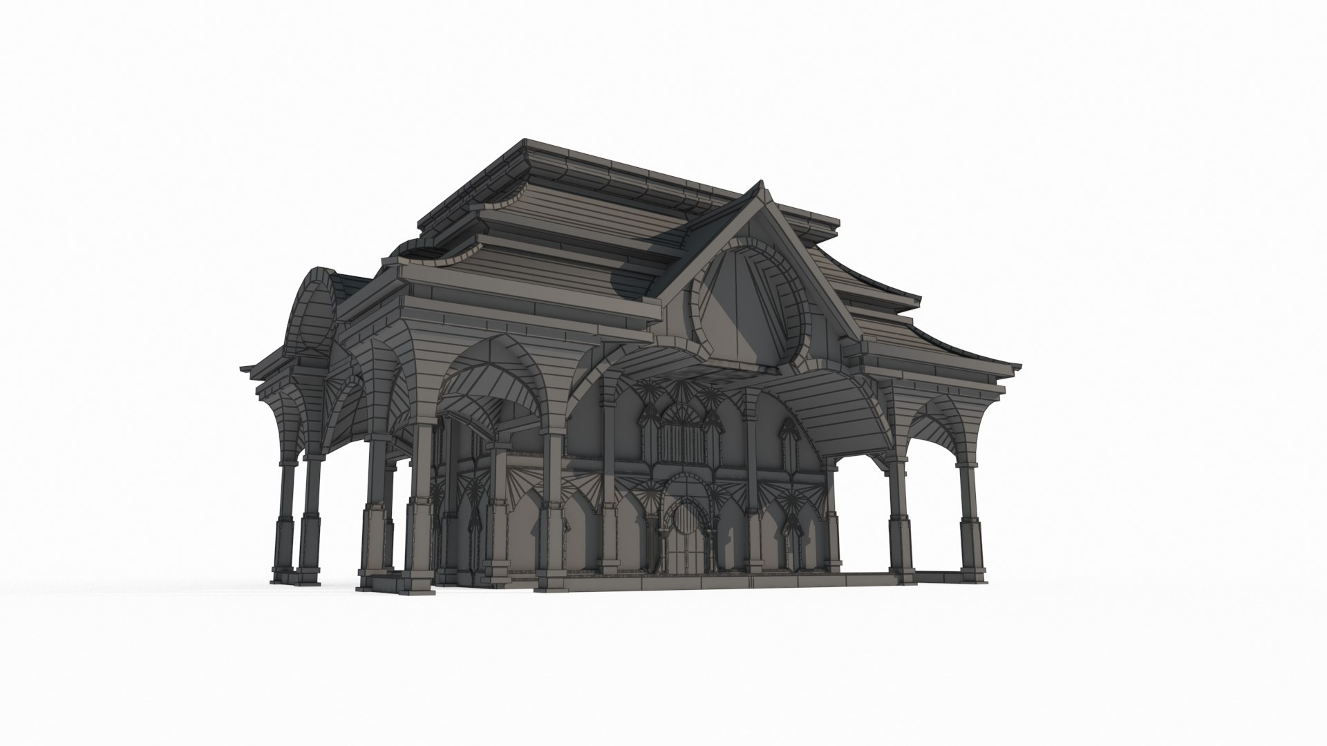 3D Magic Style Building Hall - TurboSquid 2096119