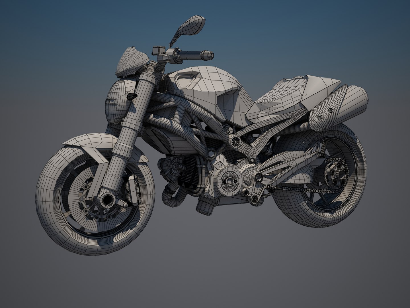 3d Cartoon Ducati Monster