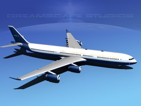 3d airline a340-600 airbus a340 model