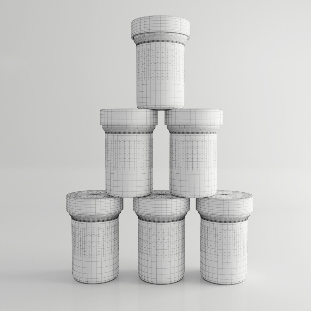 3d spice jar set model