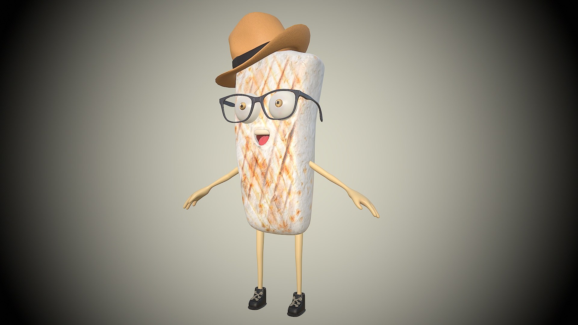 3D Cartoon Fast Food Tacos Character - TurboSquid 2274085