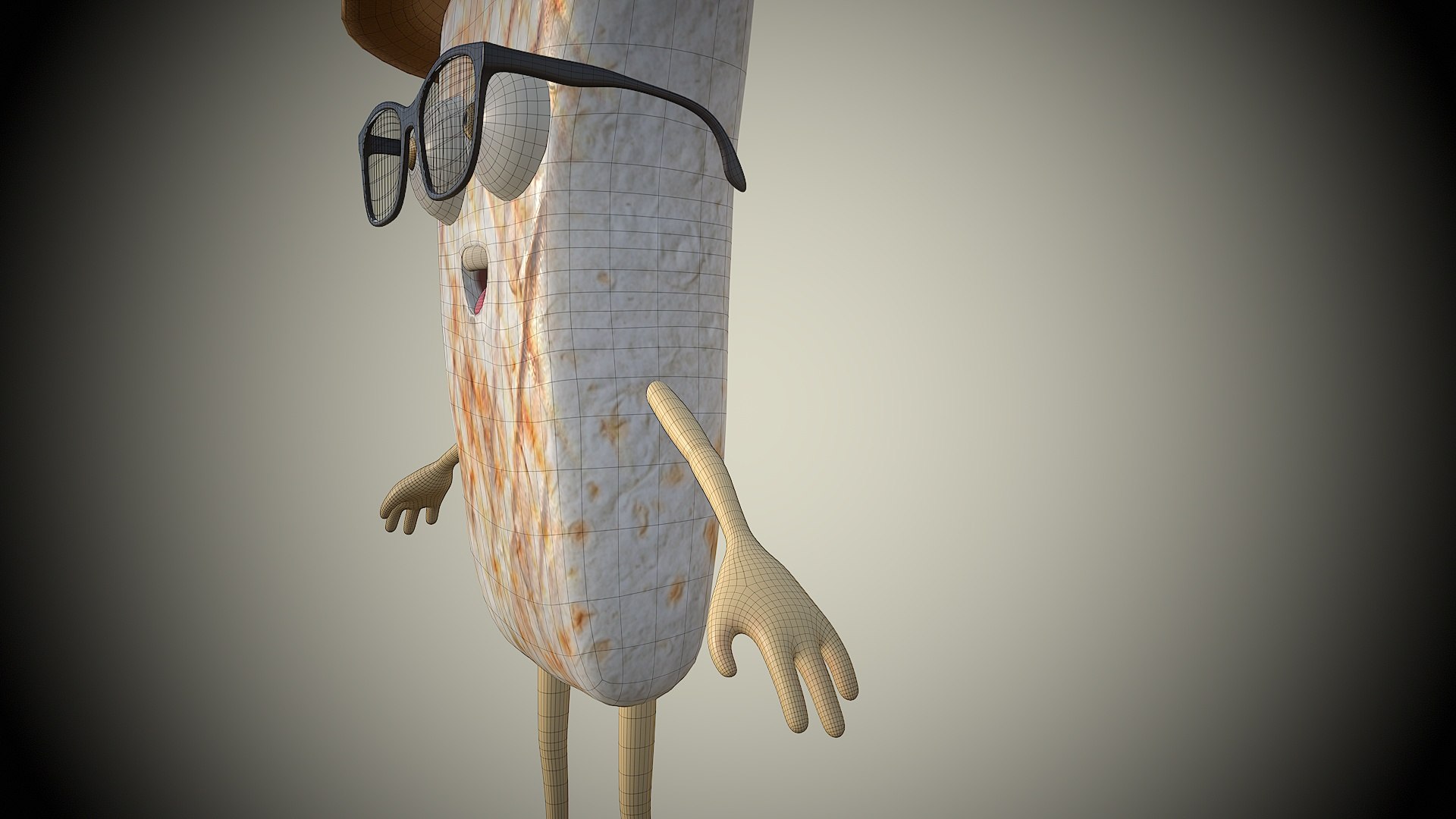 3D Cartoon Fast Food Tacos Character - TurboSquid 2274085