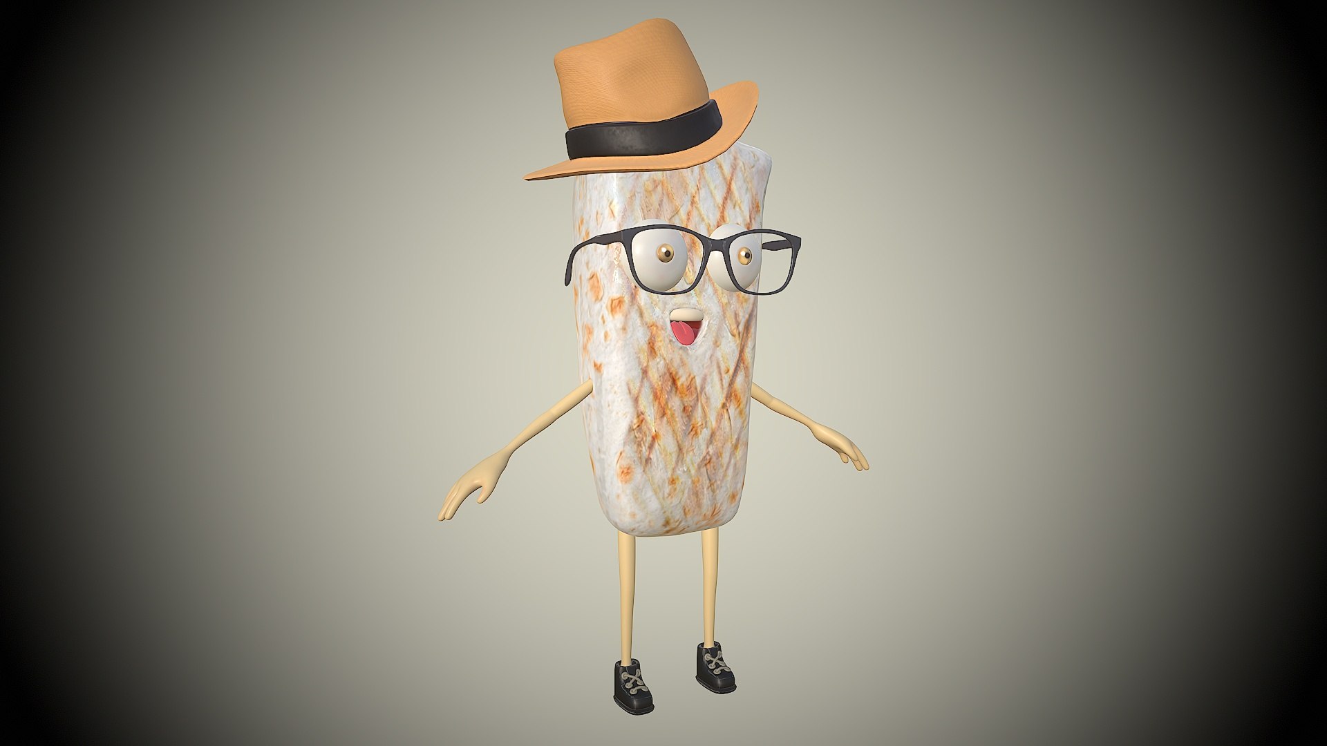 3D Cartoon Fast Food Tacos Character - TurboSquid 2274085
