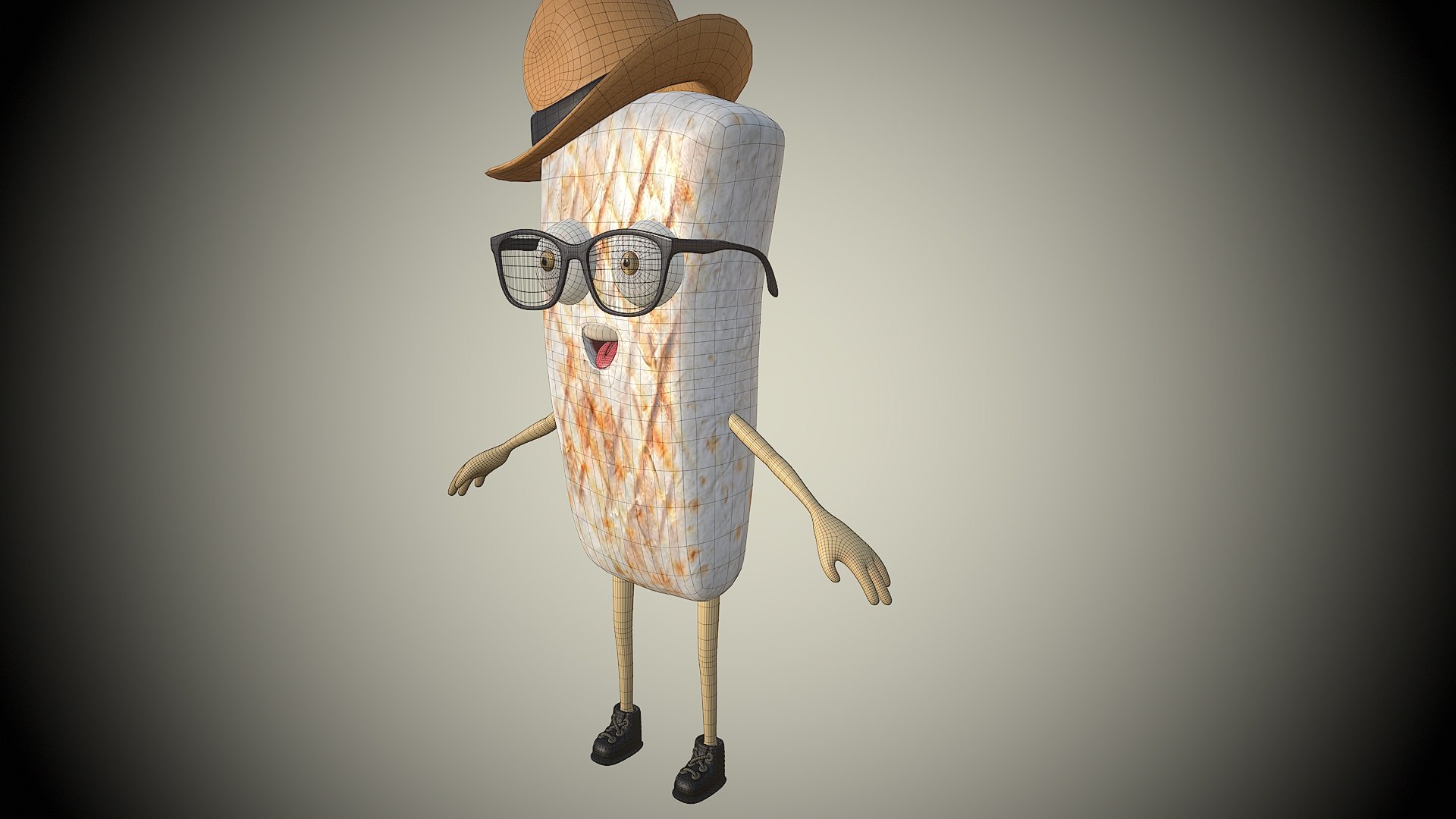 3D Cartoon Fast Food Tacos Character - TurboSquid 2274085