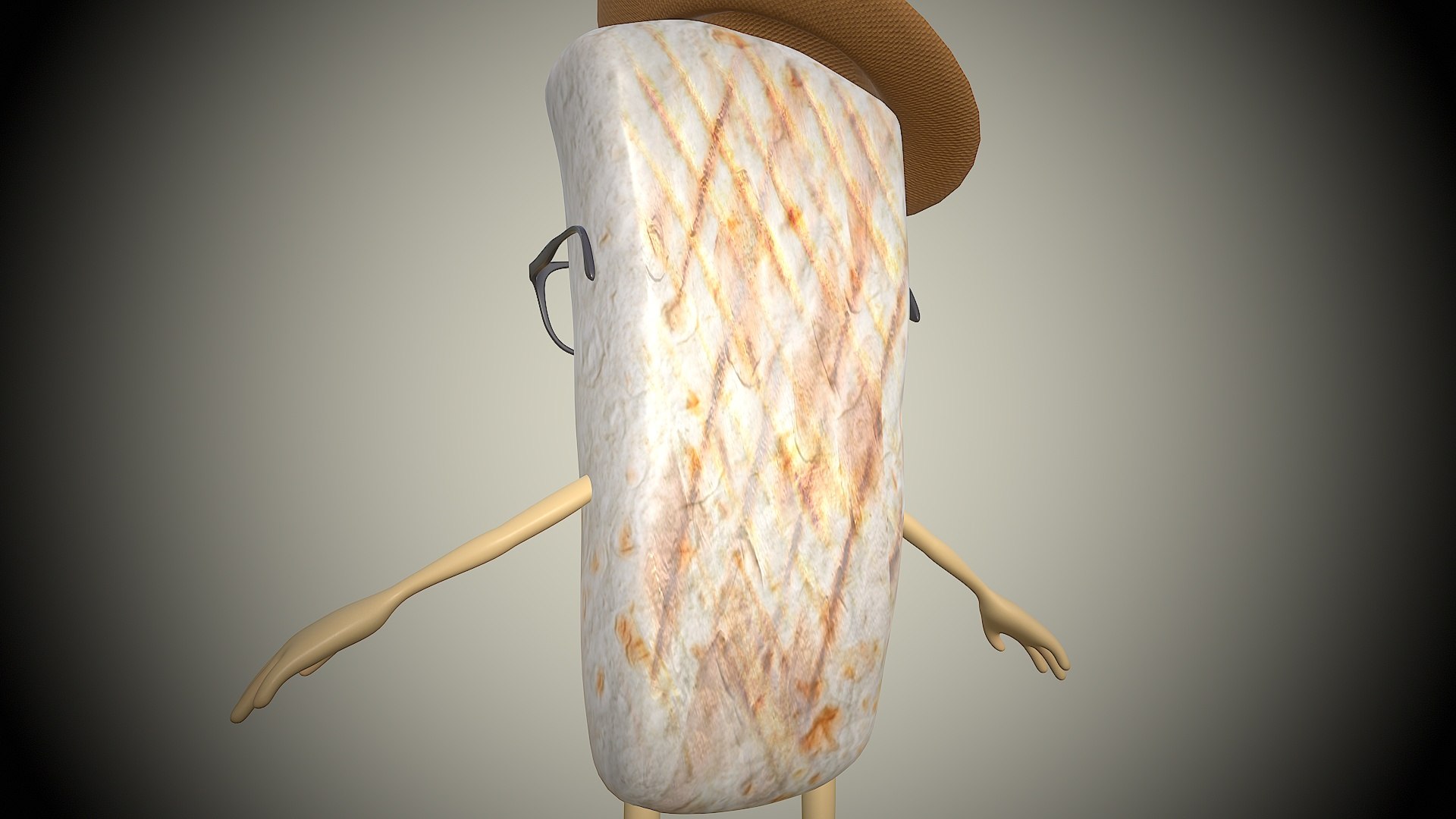 3D Cartoon Fast Food Tacos Character - TurboSquid 2274085