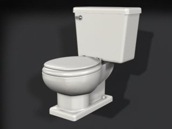 3d standard toilet model
