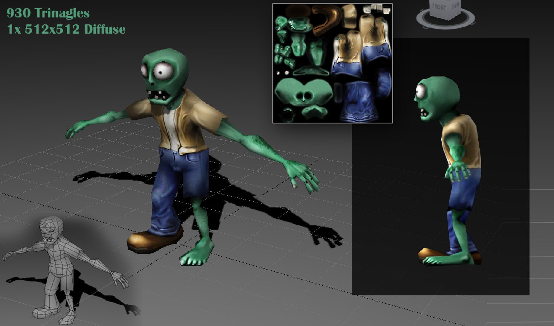 Zombie Games Animation 3d Model
