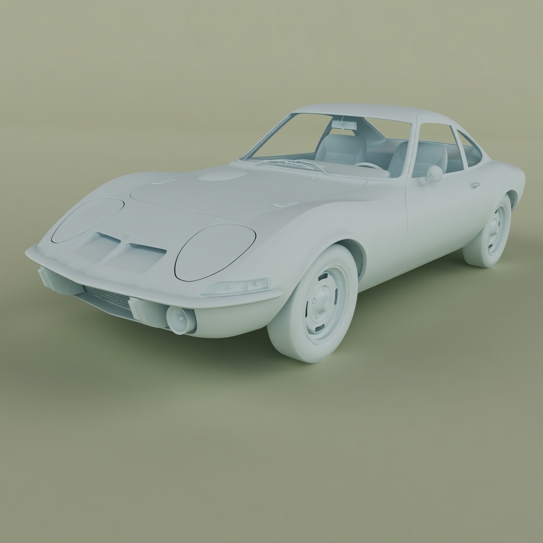 3D 1968 Opel Gt - TurboSquid 1400023