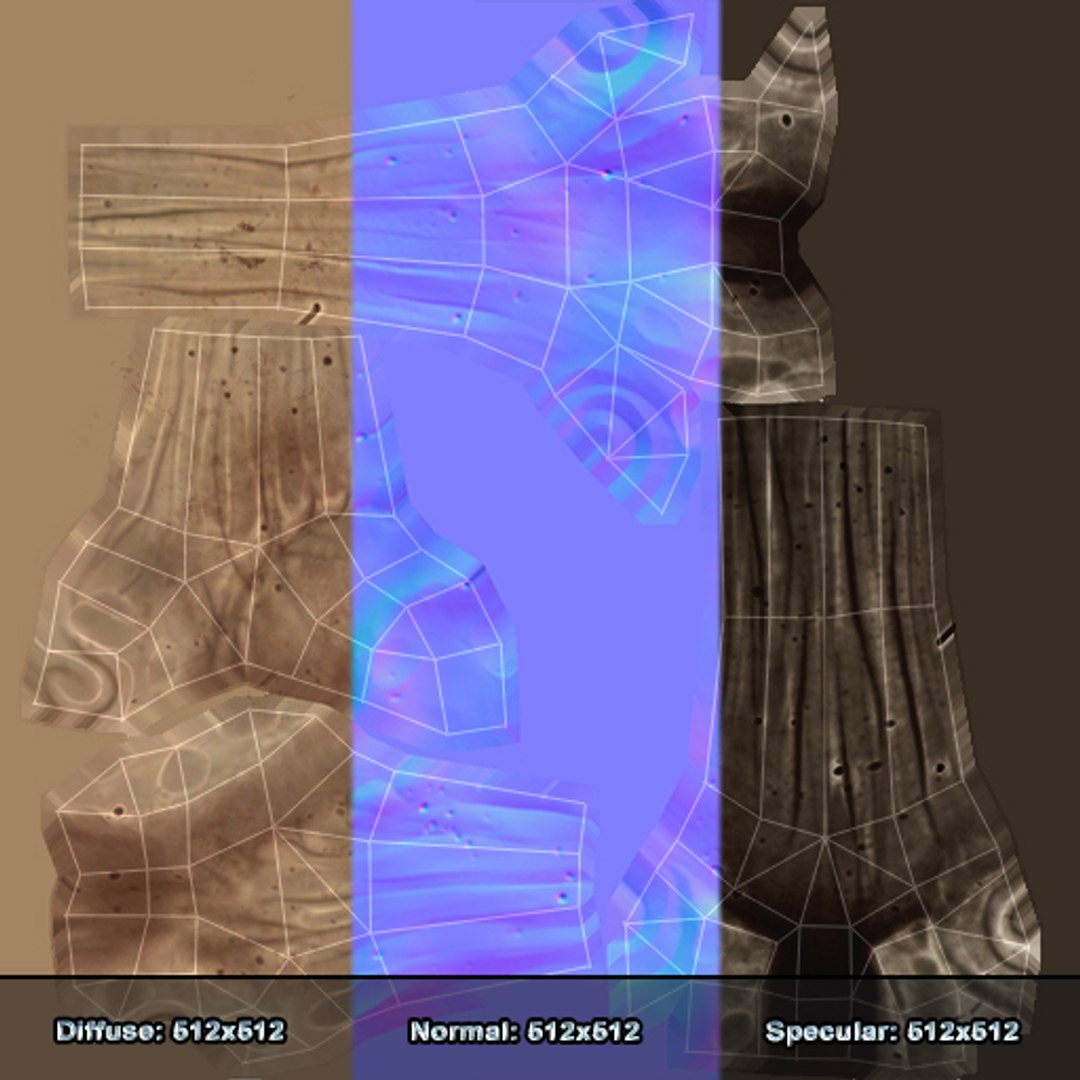 Low-poly Cartoon Bone Obj