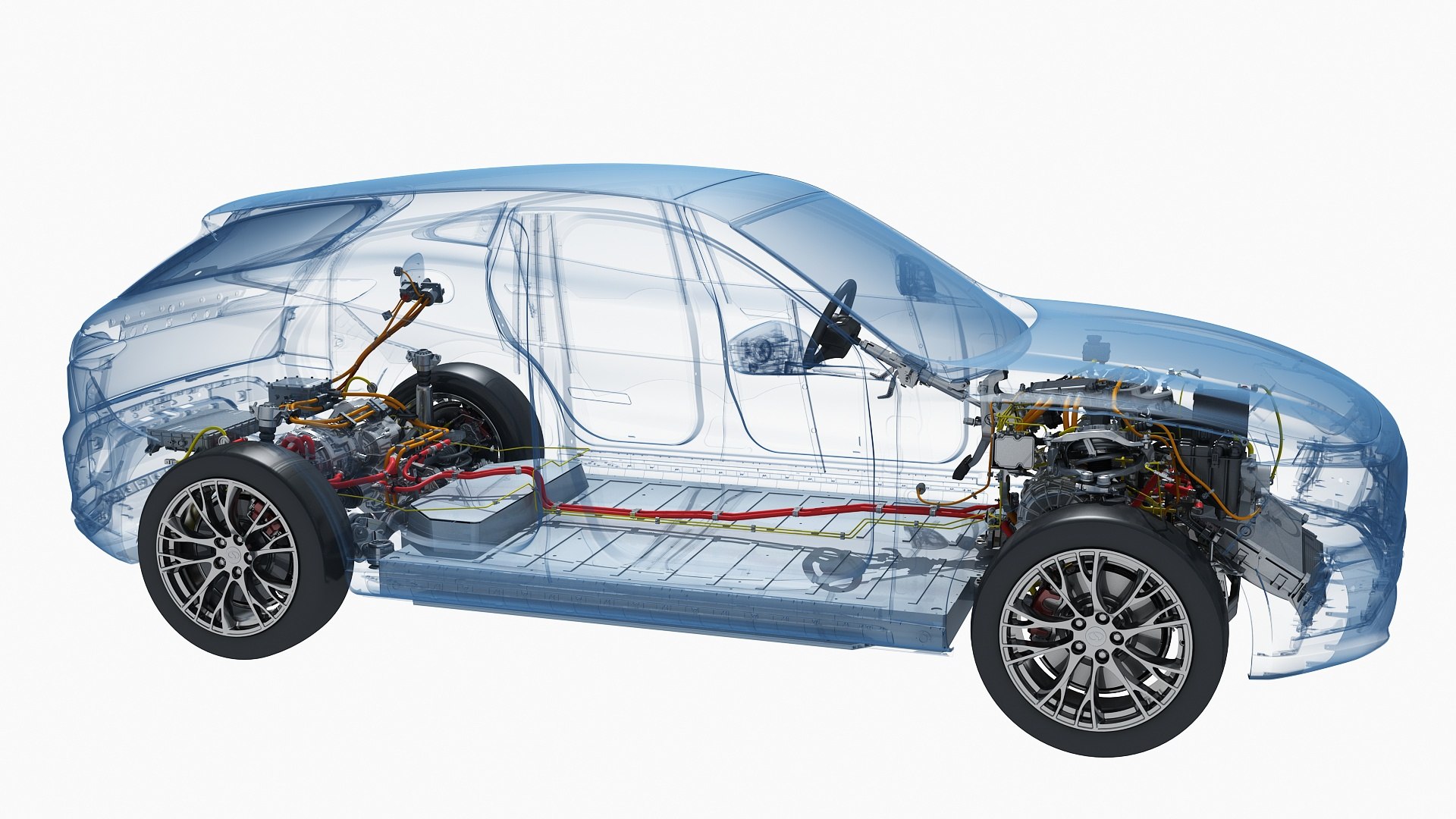 Electric SUV Chassis Xray Model - TurboSquid 1971386