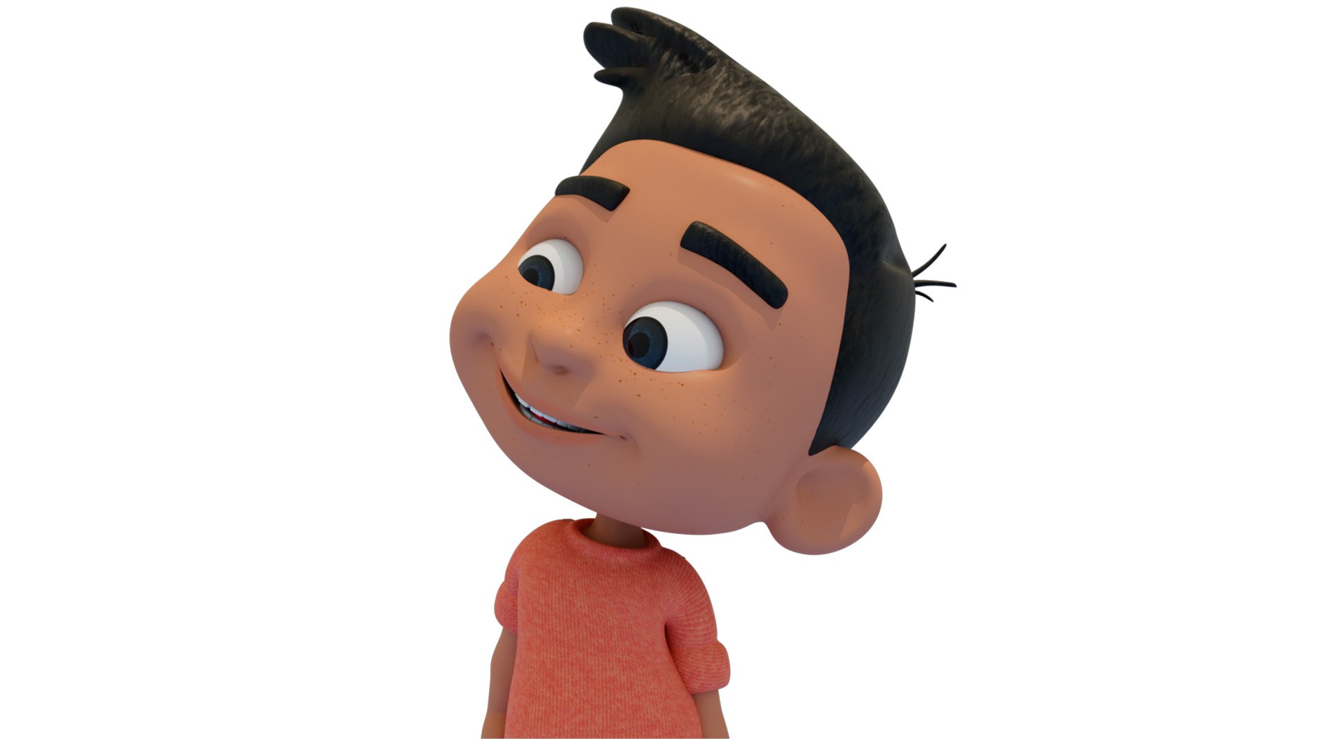 3D Model Mischievous Cartoon Boy - TurboSquid 2194266