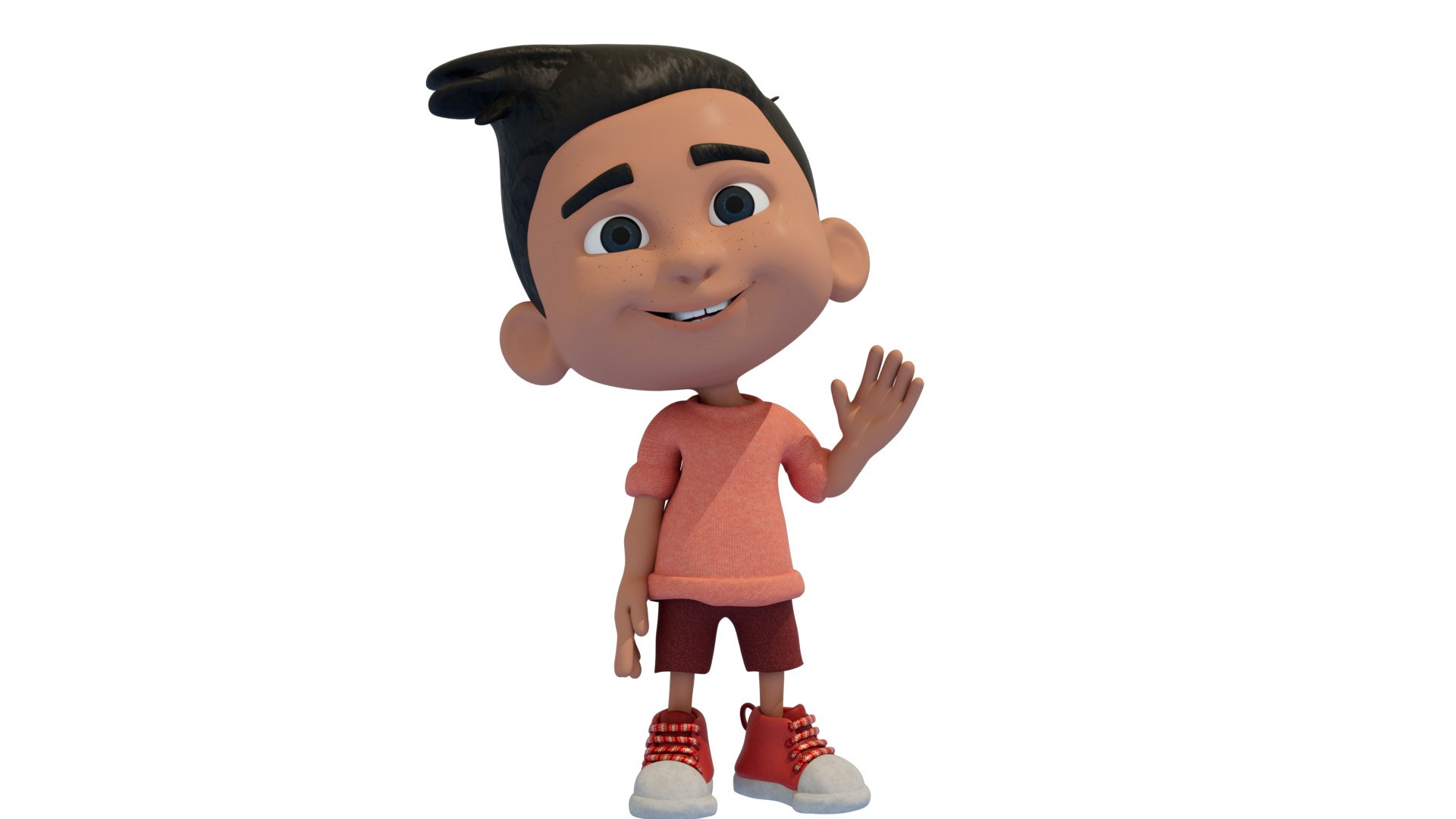 3D Model Mischievous Cartoon Boy - TurboSquid 2194266