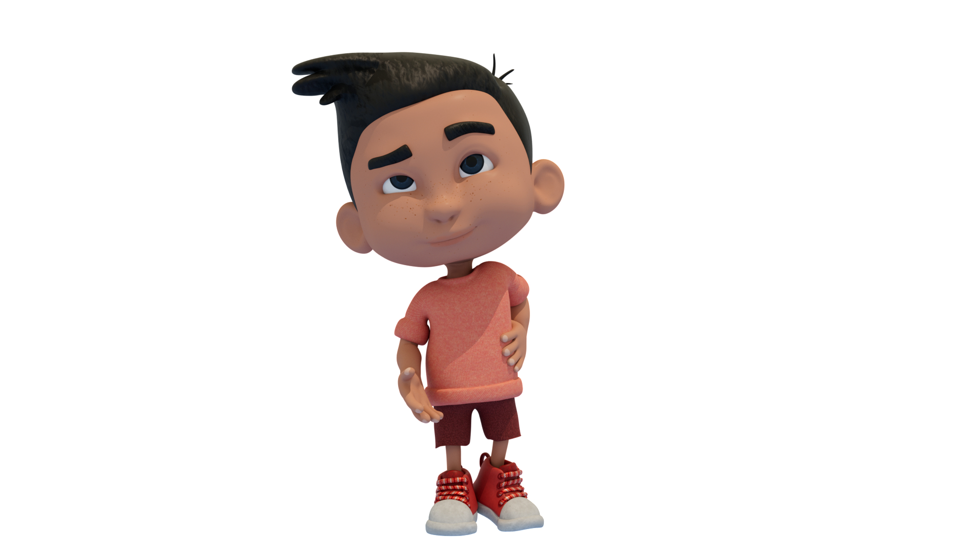 3D Model Mischievous Cartoon Boy - TurboSquid 2194266
