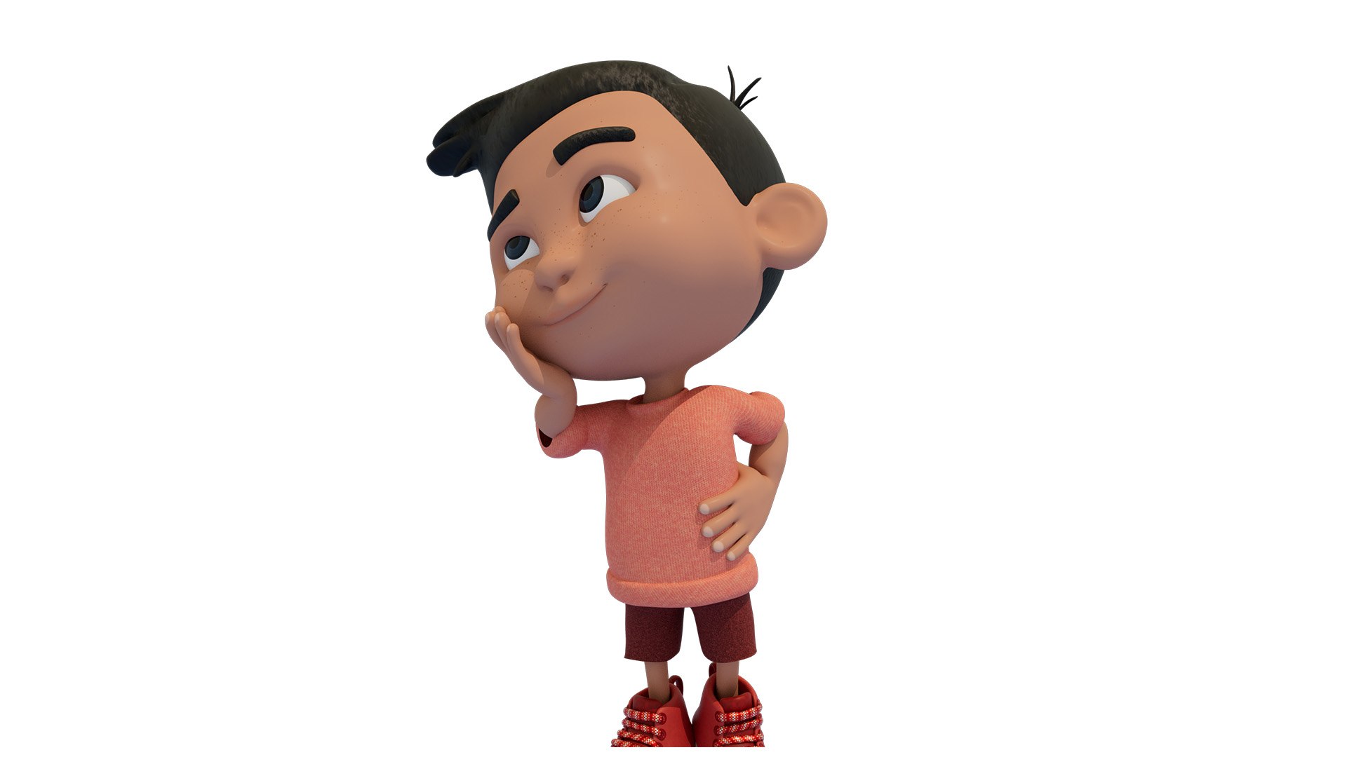3D Model Mischievous Cartoon Boy - TurboSquid 2194266