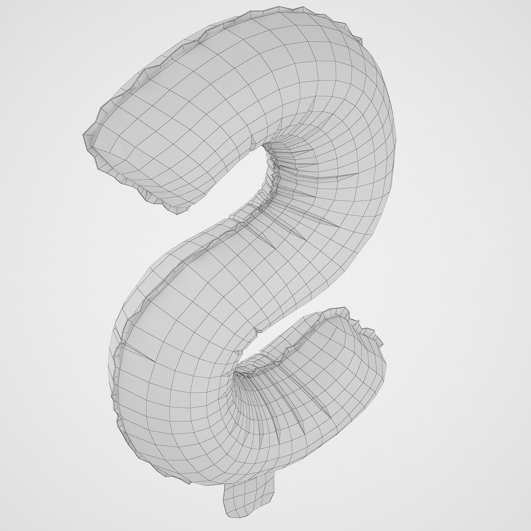 Balloon Letter S 3D Model - TurboSquid 1386318