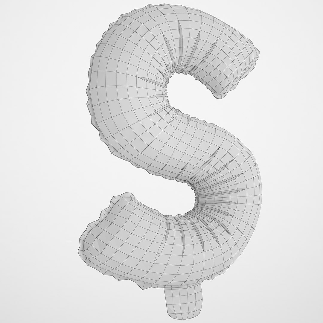 Balloon Letter S 3D Model - TurboSquid 1386318