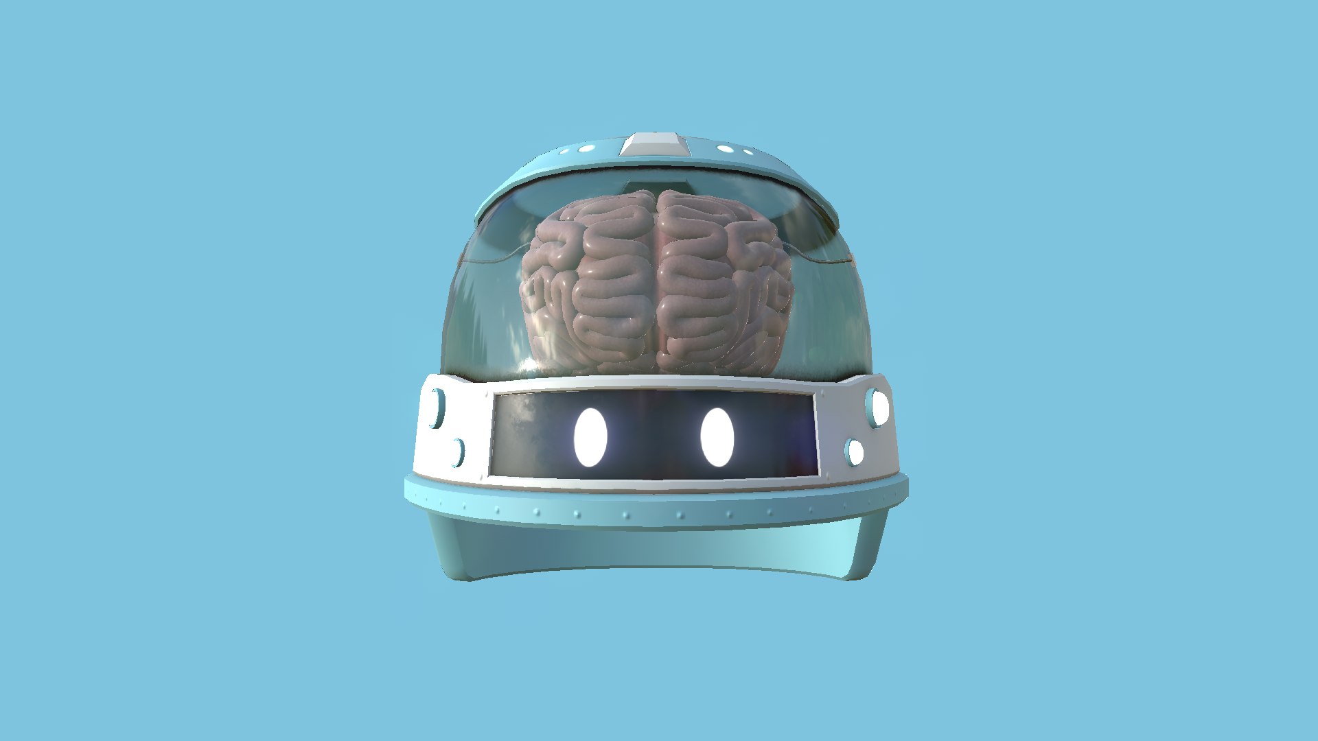 3D SciFi Brain Helmet 08 Faces - Character Design Fashion model ...