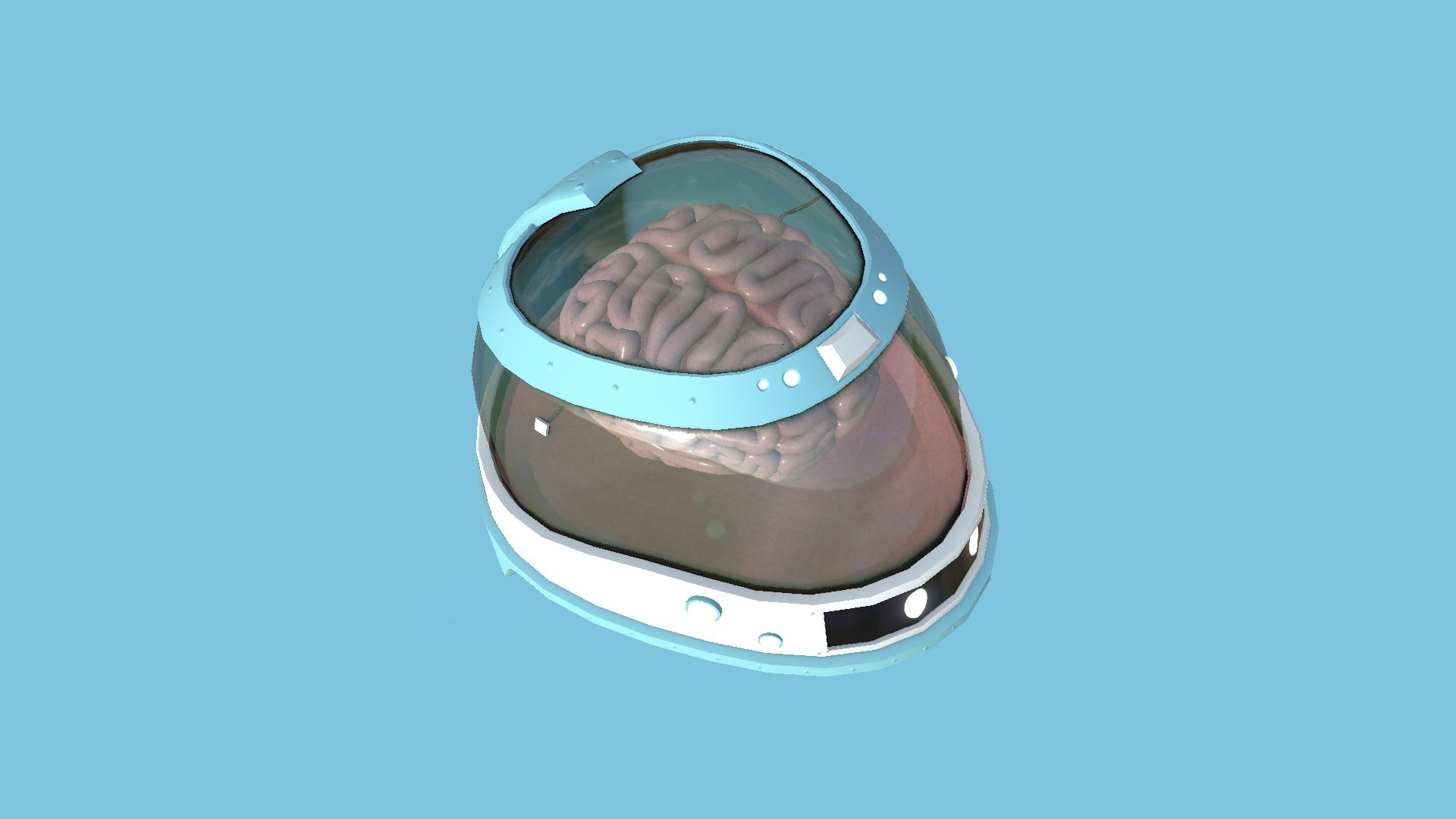 3D SciFi Brain Helmet 08 Faces - Character Design Fashion model ...