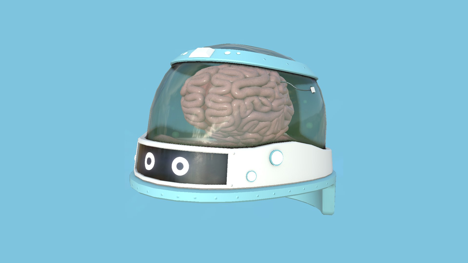 3D SciFi Brain Helmet 08 Faces - Character Design Fashion model ...