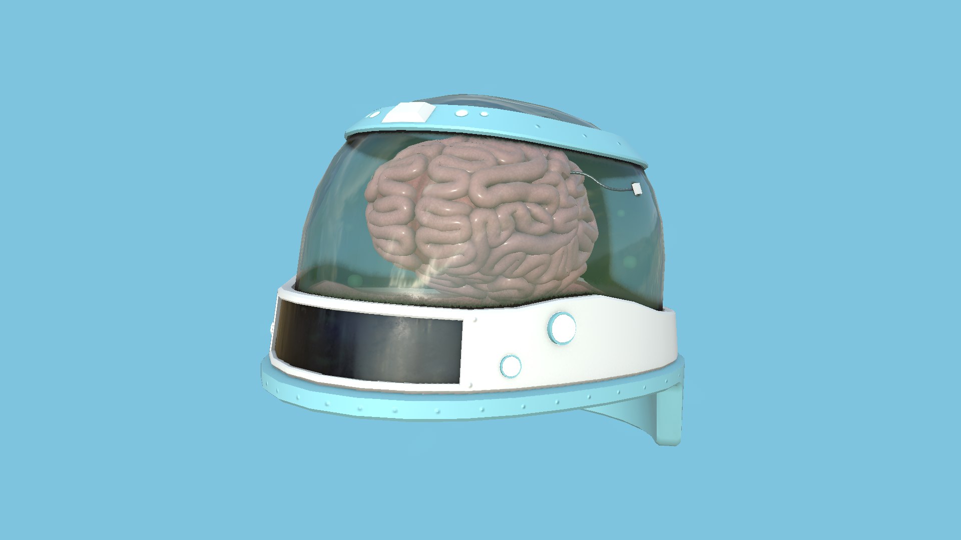 3D SciFi Brain Helmet 08 Faces - Character Design Fashion model ...