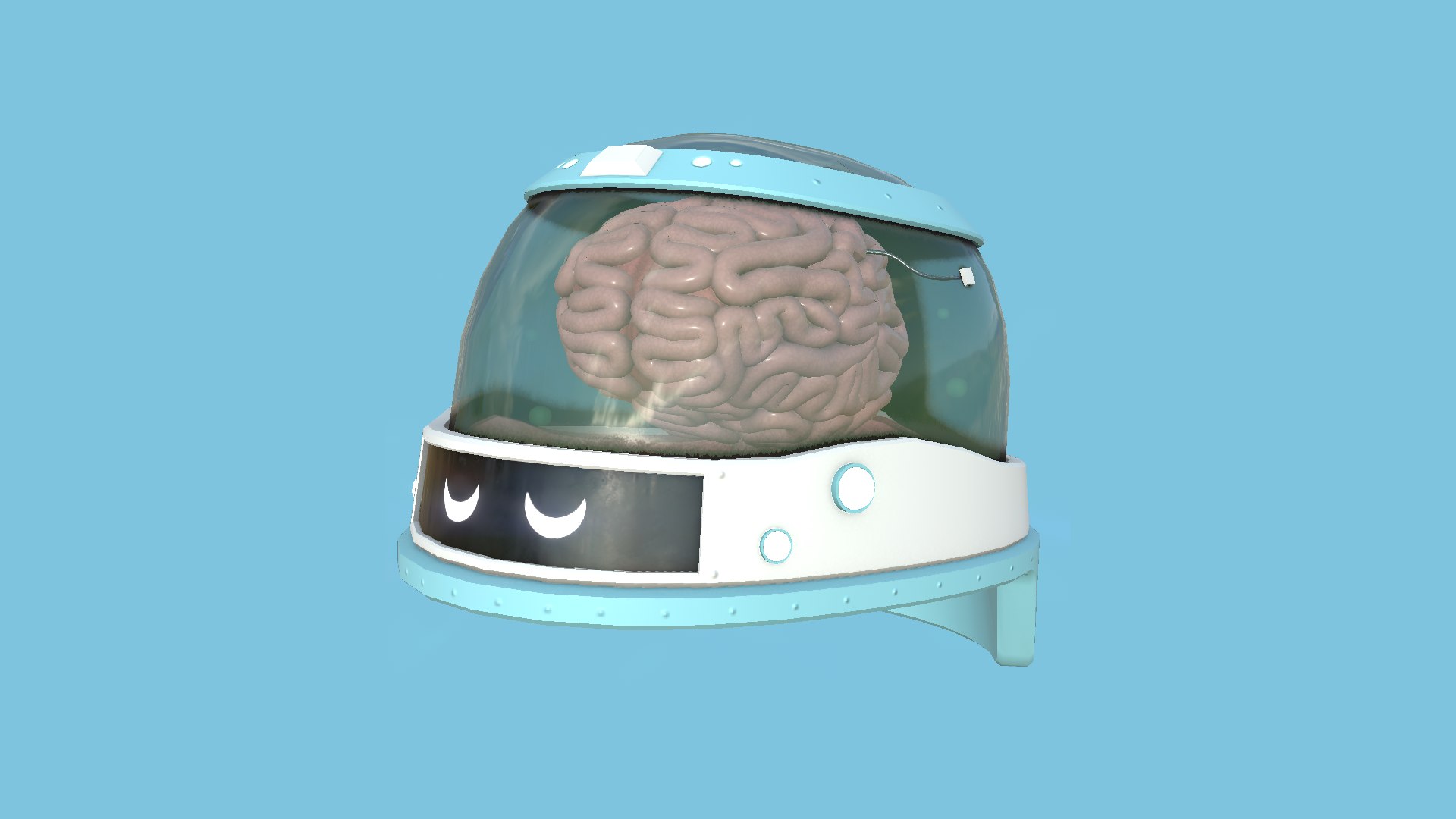 3D SciFi Brain Helmet 08 Faces - Character Design Fashion model ...