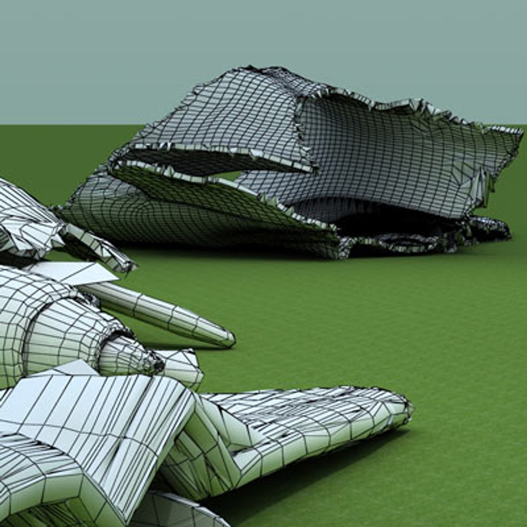 3d model of crashed airbus-a380 plane