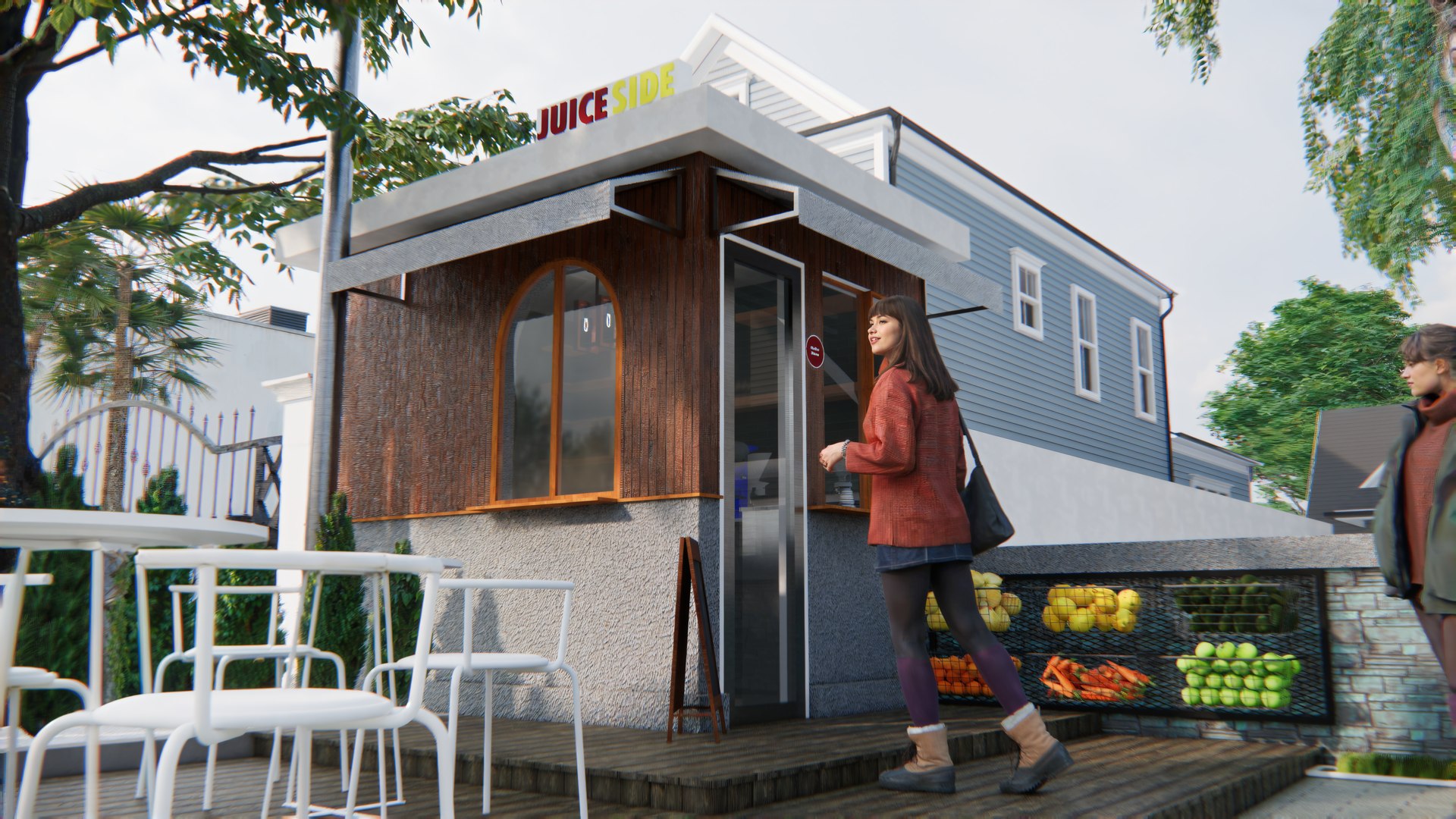 3D Mini Juice Store Design - TurboSquid 2396449