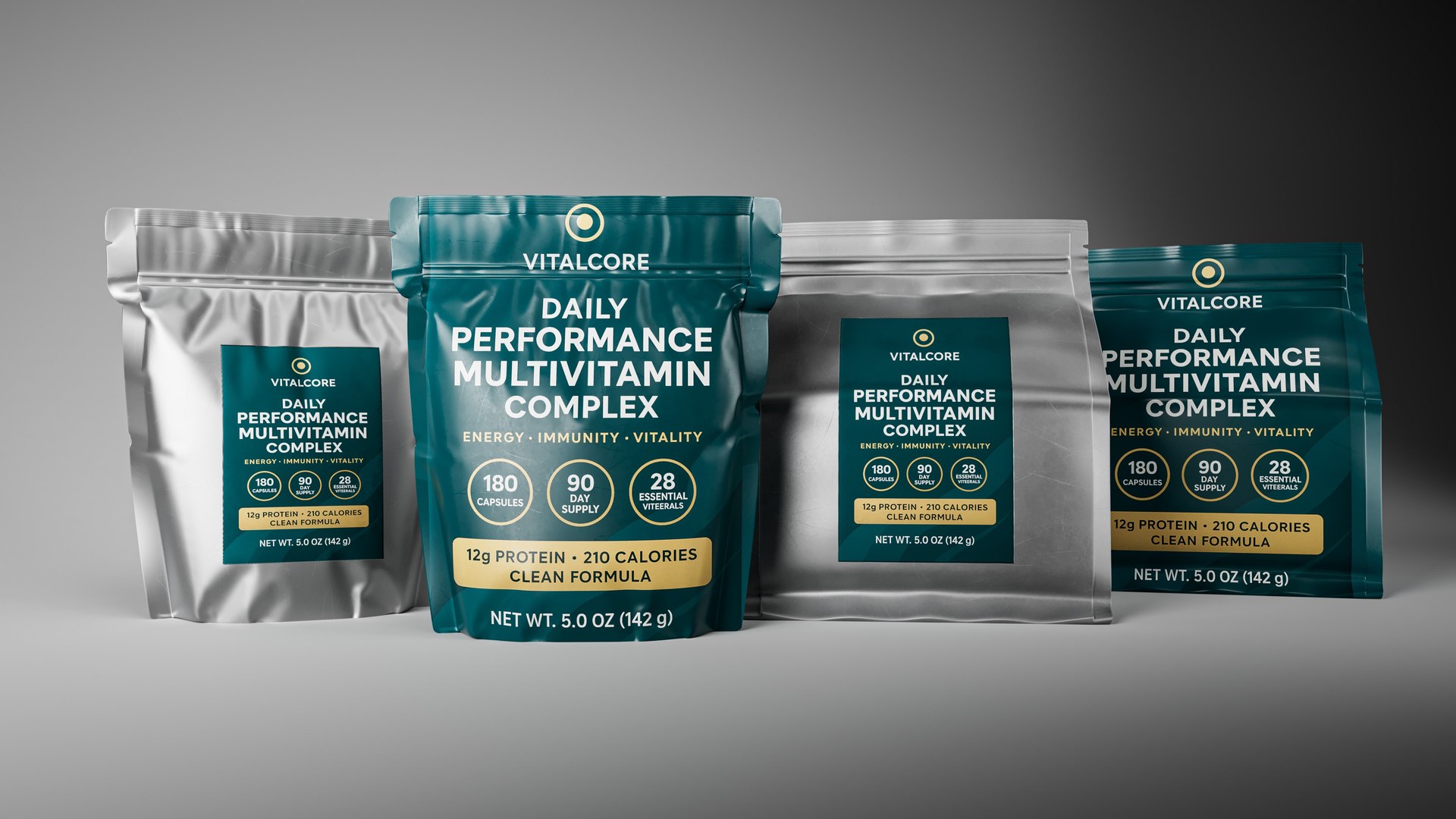 3D Multivitamin Pouch Package Model - TurboSquid 2463483