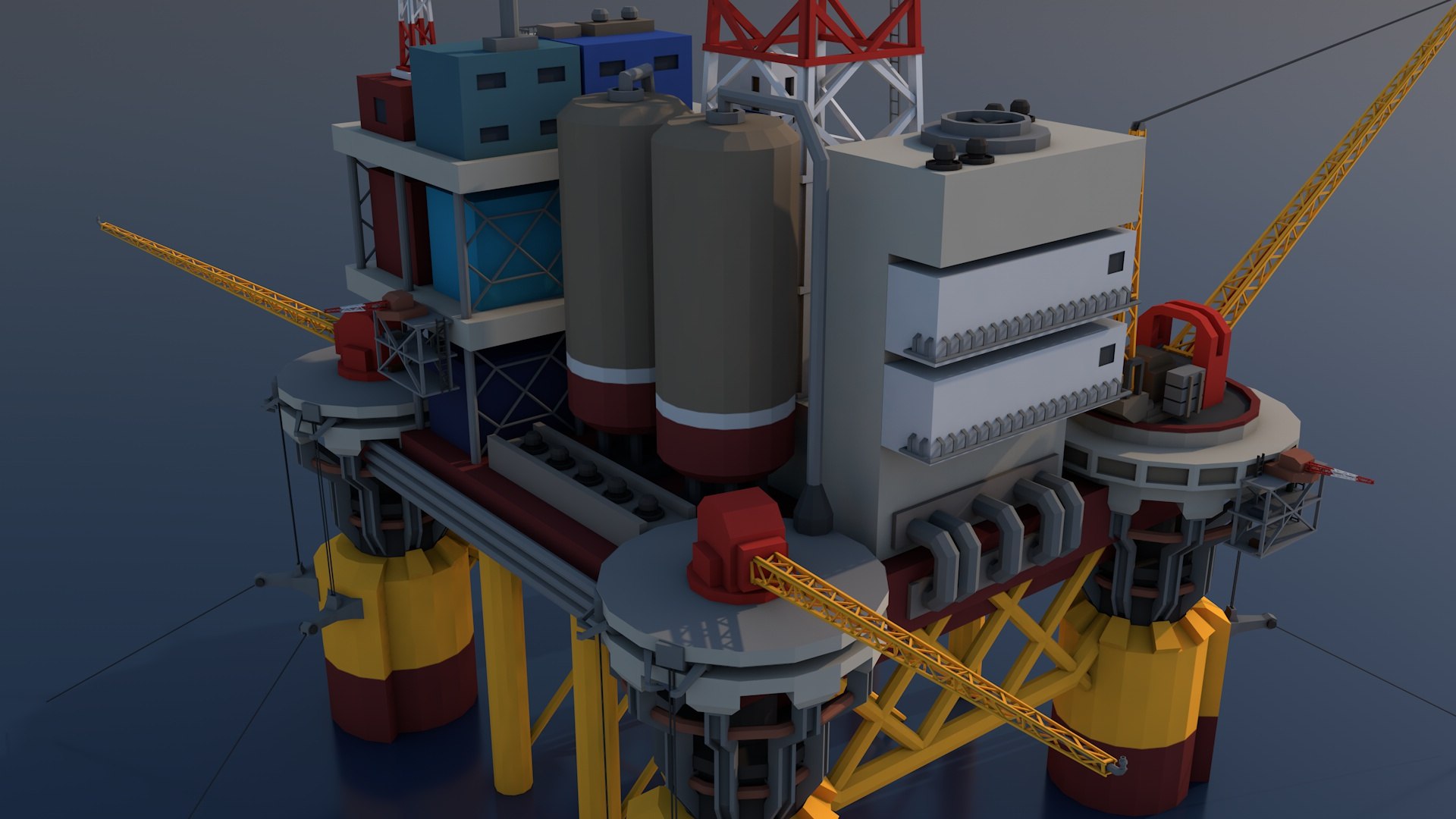 3D Model Oil Rig Platform - TurboSquid 2203548
